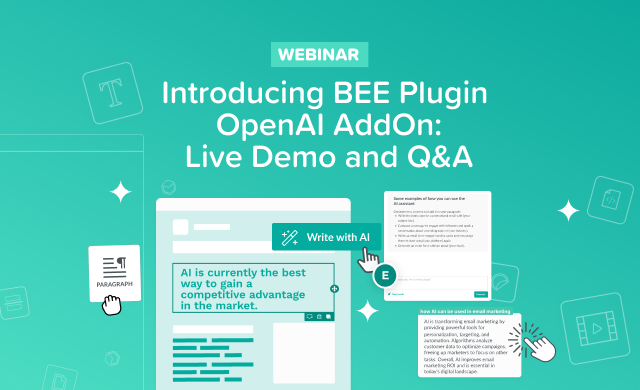 Introducing BEE Plugin OpenAI AddOn: Live Demo and Q&A